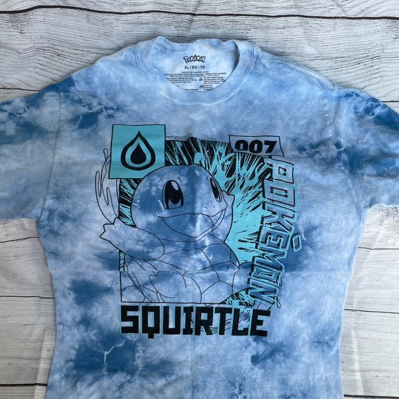 Pokemon | Shirts & Tops | Pokemon Squirtle Blue Tie Dye Tshirt | Poshmark